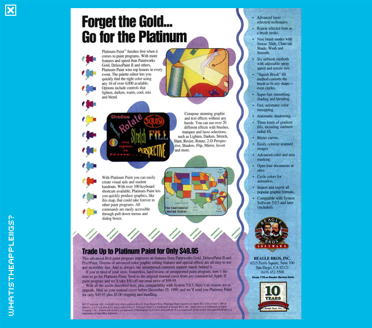 What Is The Apple IIGS Creative Visual Platinum Paint